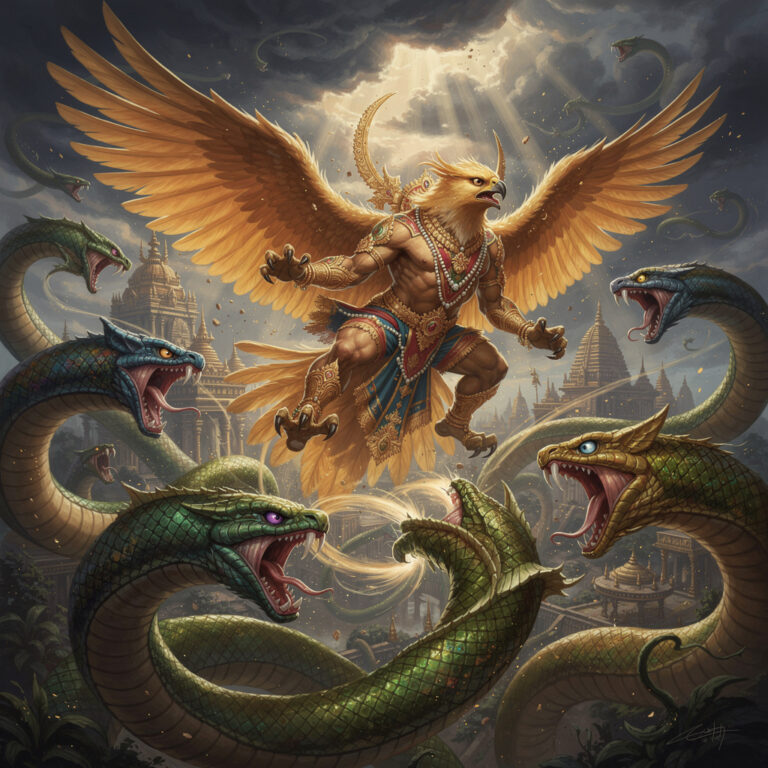 Garuda: The Divine Eagle of Hindu MythologyMythical Archives