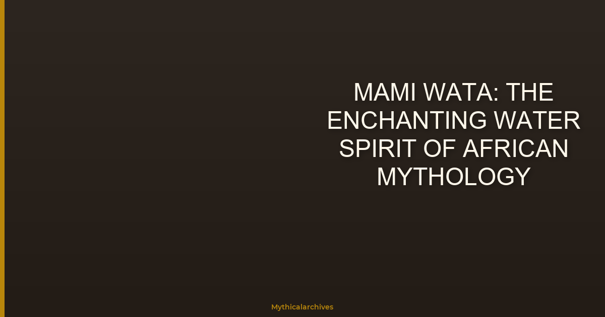 African Mythical Creatures - Mythical Archives