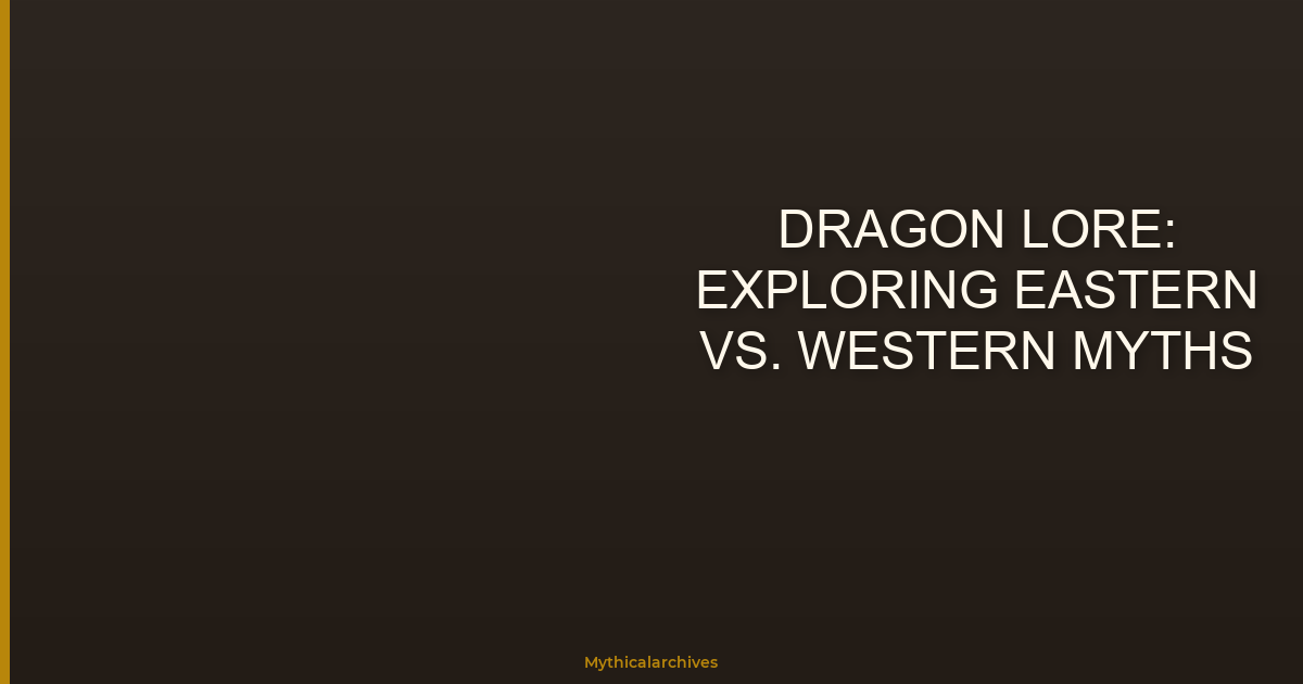 Dragon Lore: Exploring Eastern vs. Western Myths - Mythical ...